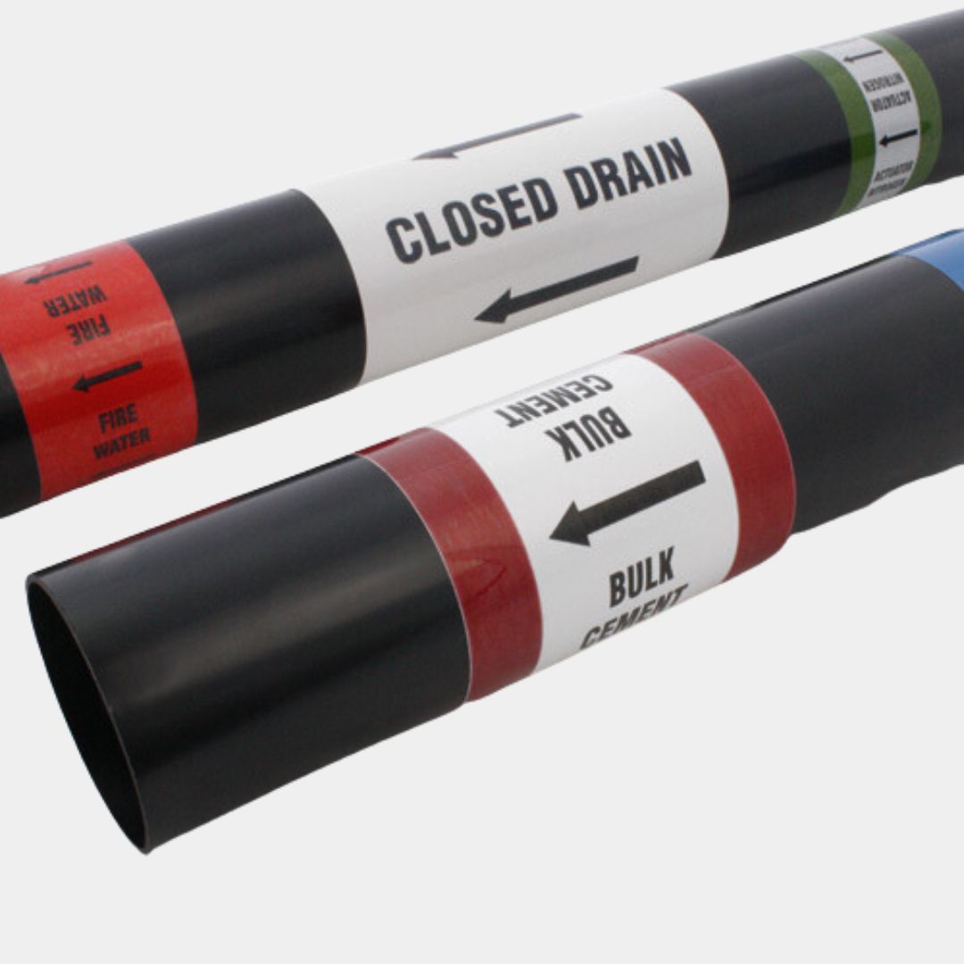 Endurance® Internal Grade Pipe Labels | PVC Custom Pipe ID Tape ...