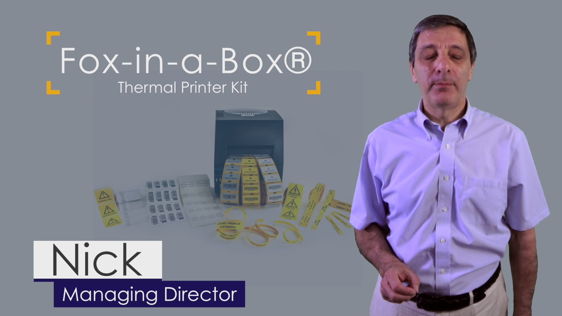 Fox-in-a-Box® Industrial Label Printer | Cable Marker Printer – Silver ...